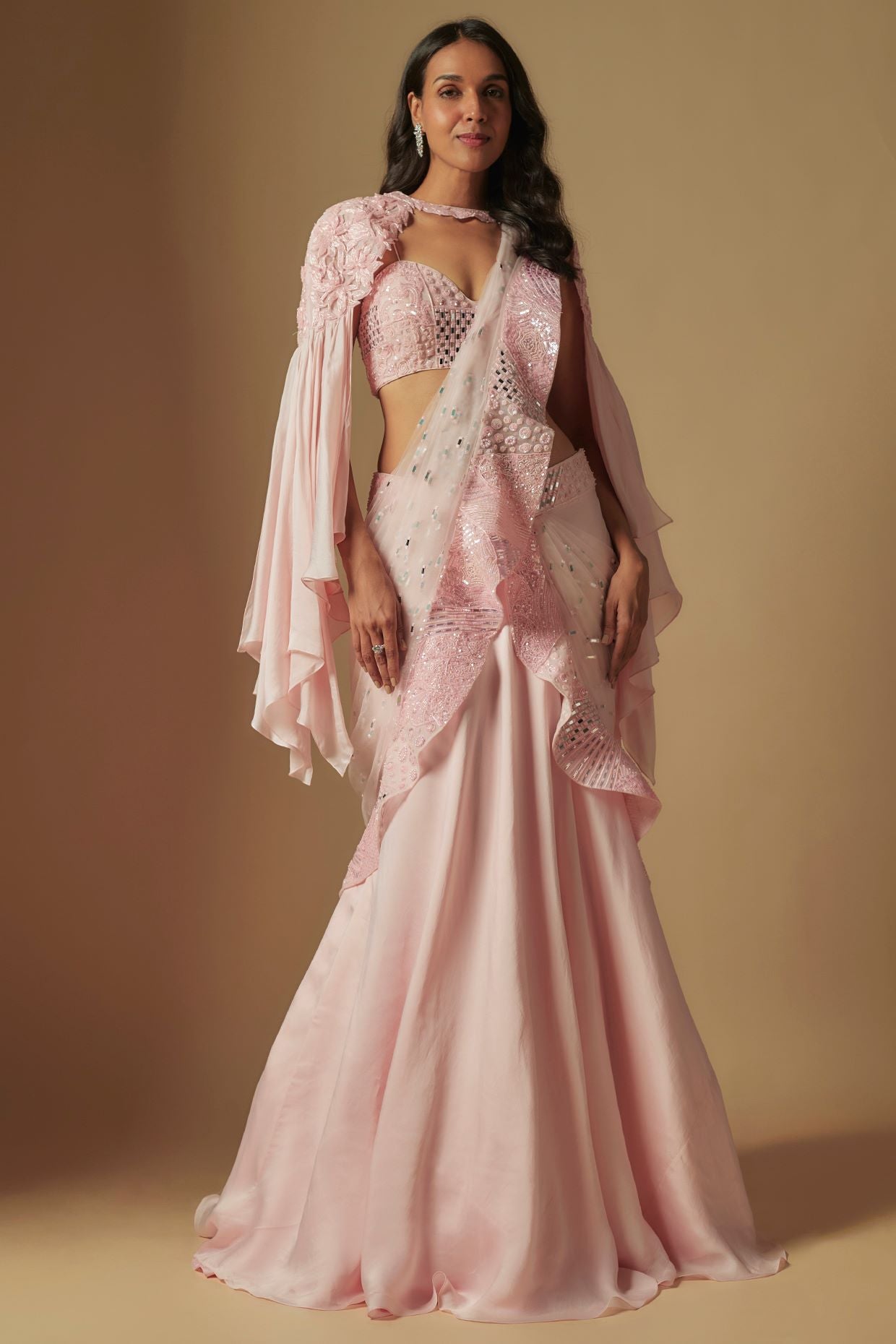 Buy Elegant Zenith Designer Pre Draped Saree Online | Asaga – asaga